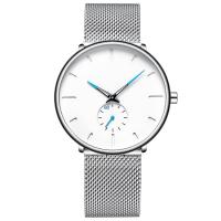 China Sliver 3BAR Alloy Quartz Watch Stainless Steel Custom Logo Watch OEM for sale