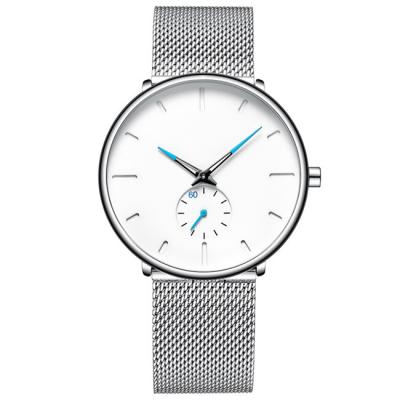 China Sliver 3BAR Alloy Quartz Watch Stainless Steel Custom Logo Watch OEM for sale