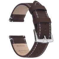 China 0.7 Inch Handmade Leather Watch Straps 20g Genuine Leather Watch Band Retro Colors for sale