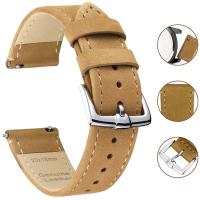 China 0.7 Inch Handmade Leather Watch Straps 20g Genuine Leather Watch Band Retro Colors for sale