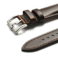 China 16mm Brown Leather Watch Band Business 20mm Quick Release Watch Band for sale