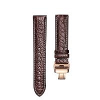 China Unisex 20mm Watch Band Strap 25g Brown Crocodile Watch Strap Genuine Leather for sale