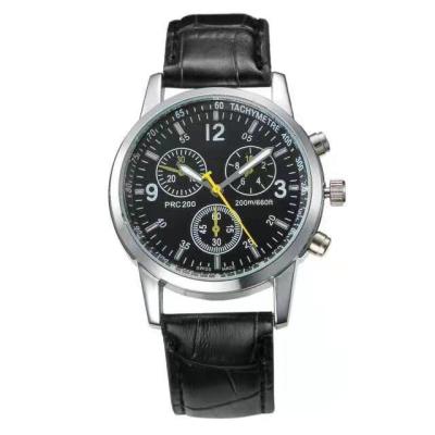 China Chronograph 3ATM Blue Leather Strap Watch 41mm Men'S Water Resistant for sale