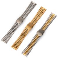 China OEM 22mm Stainless Steel Watch Band RoHS Gold And Silver Watch Strap for sale