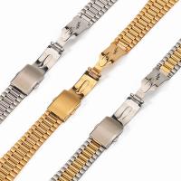 China OEM 22mm Stainless Steel Watch Band RoHS Gold And Silver Watch Strap for sale