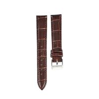 China Bamboo 16mm Brown Leather Watch Strap RoHS Wrist Watch Leather Belt for sale