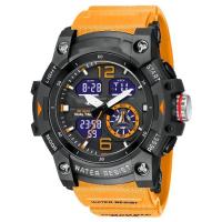 China Multi Functional Plastic Quartz Watch 3ATM Quartz Movement Lcd Mens for sale
