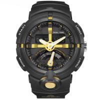 China Mens OEM Recycled Plastic Watch 54mm Dual Movement Watch Colorful for sale