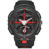 China Mens OEM Recycled Plastic Watch 54mm Dual Movement Watch Colorful for sale