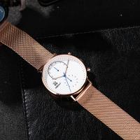 China Analog Quartz Couple Watches 3ATM Mesh Strap Leather Couple Watches for sale