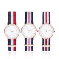 China Nylon Straps Quartz Couple Watches 3ATM Gents Couple Watch Set for sale