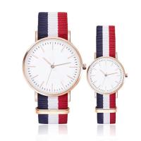 China Nylon Straps Quartz Couple Watches 3ATM Gents Couple Watch Set for sale