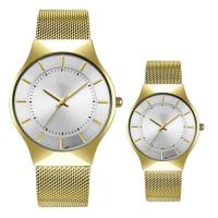 China 44mm 36mm Couple Watches Quartz Goldtone Silvertone Male Female Set for sale