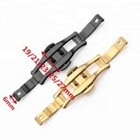 China 6mm Double Push Butterfly Buckle Clasp Stainless Steel Gold Butterfly Clasp for sale