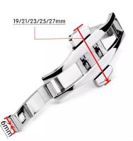 China 6mm Double Push Butterfly Buckle Clasp Stainless Steel Gold Butterfly Clasp for sale