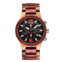 China 23cm Automatic Wood Watch Chronograph Luminous Waterproof Wood for sale