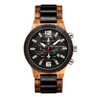 China 23cm Automatic Wood Watch Chronograph Luminous Waterproof Wood for sale