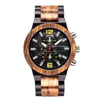 China 23cm Automatic Wood Watch Chronograph Luminous Waterproof Wood for sale