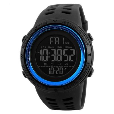 China Mens PU Led Waterproof Digital Watch 49mm Led Stainless Steel Back for sale