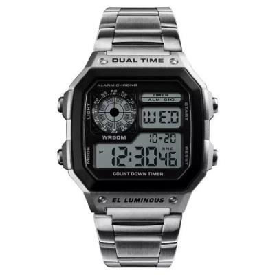 China 45mm Stainless Steel Led Watch Waterproof OEM Goldtone Multi Functional for sale