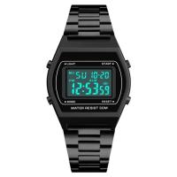 China Gold 39*34mm Waterproof Electronic Watch Led Digital Waterproof Watch Chronograph for sale