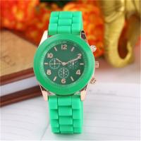 China Color Yellow Silicone Quartz Watch 18mm Womens Silicone Watches Quartz for sale
