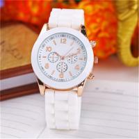 China Color Yellow Silicone Quartz Watch 18mm Womens Silicone Watches Quartz for sale