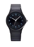China 41.5mm Plastic Quartz Watch 3ATM  Fashionable Black Plastic for sale