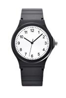 China 41.5mm Plastic Quartz Watch 3ATM  Fashionable Black Plastic for sale