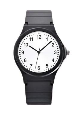 China 41.5mm Plastic Quartz Watch 3ATM  Fashionable Black Plastic for sale