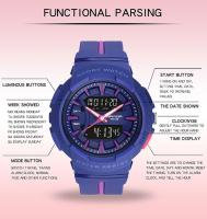 China Pink Plastic Quartz Watch PEM 3ATM Plastic Watches For Ladies LCD for sale
