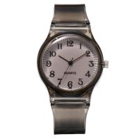 China 3ATM Waterproof Plastic Quartz Watch 41.5mm Simple PU Strap Watch for sale