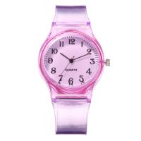 China 3ATM Waterproof Plastic Quartz Watch 41.5mm Simple PU Strap Watch for sale