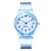 China 3ATM Waterproof Plastic Quartz Watch 41.5mm Simple PU Strap Watch for sale