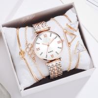 China OEM 31MM Ladies Watch Gift Set 3BAR Jewelry Diamond Dial Watch Set Japan Movt for sale