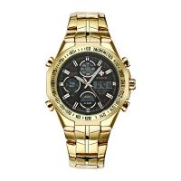 China Silver 230mm Water Resistant Digital Watches 3BAR Gents Digital Quartz Alarm for sale