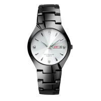 China 3ATM Quartz Couple Watches OEM Silvertone Luxury Couple Watches Date Function for sale
