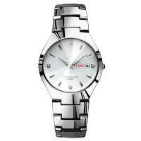 China 3ATM Quartz Couple Watches OEM Silvertone Luxury Couple Watches Date Function for sale