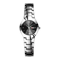 China 3ATM Quartz Couple Watches OEM Silvertone Luxury Couple Watches Date Function for sale