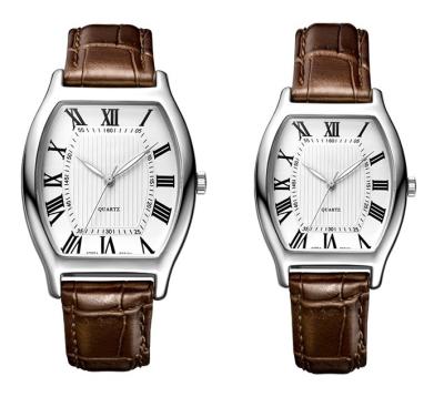 China Waterproof 3ATM Romantic Couple Leather 22cm Couple Wrist Watch For Lovers for sale
