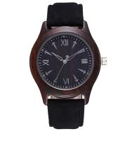 China Gents Wooden Wrist Watch 3ATM Water Resistant Wood Watch Leather Band for sale