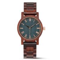 China 3ATM Wooden Wrist Watch 44mm Water Resistant Quartz Wooden For Men for sale