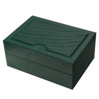 China 178mm Wrist Watch Accessories Box PU Leather Watch Packaging Box Green for sale
