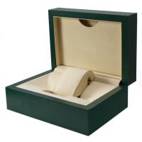 China 178mm Wrist Watch Accessories Box PU Leather Watch Packaging Box Green for sale
