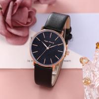 China Black 5ATM 36mm Analogue Wrist Watch 5BAR Leather Belt Watches For Ladies for sale