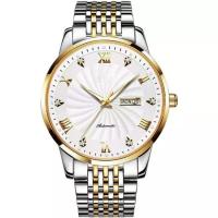 China 41.5mm Automatic Mechanical Watches For Men Stainless Steel Twotone IP Plating for sale