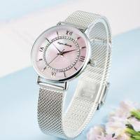 China Ladies 3ATM Quartz Analog Watch 18mm Mop Dial Watch Mesh Strap for sale