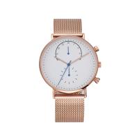China Analog Quartz Couple Watches 3ATM Mesh Strap Leather Couple Watches for sale