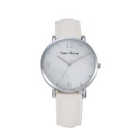 China 30m Waterproof 36mm Ladies Quartz Watch Leather Strap Three Dimensional Pattern for sale