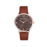 China 30m Waterproof 36mm Ladies Quartz Watch Leather Strap Three Dimensional Pattern for sale